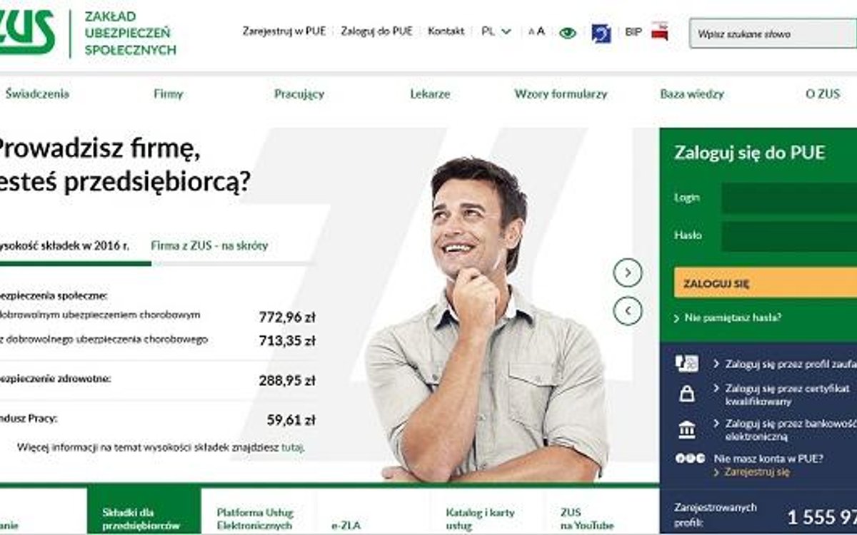 ZUS ma nową stronę internetową - rp.pl