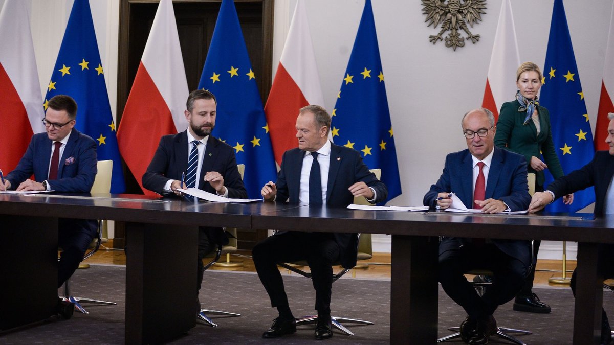 Pełny tekst umowy koalicyjnej KO, PSL, Polski 2050 i Lewicy - rp.pl