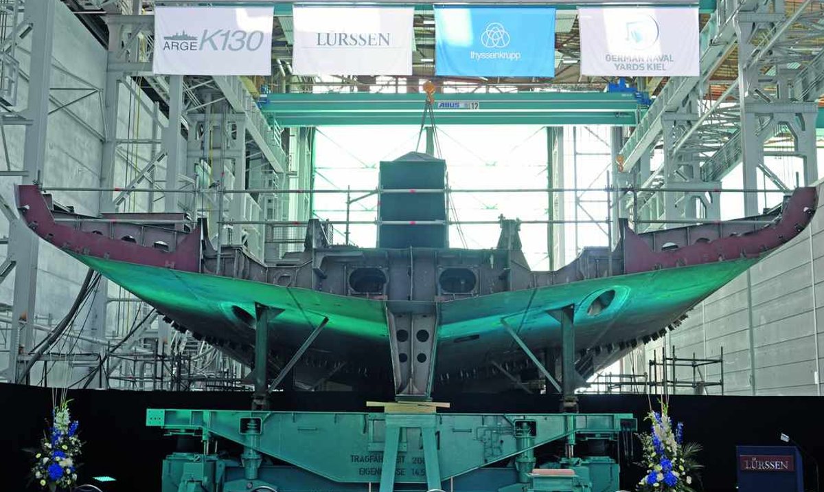 Położono stępkę ostatniej korwety K130 dla Deutsche Marine - rp.pl