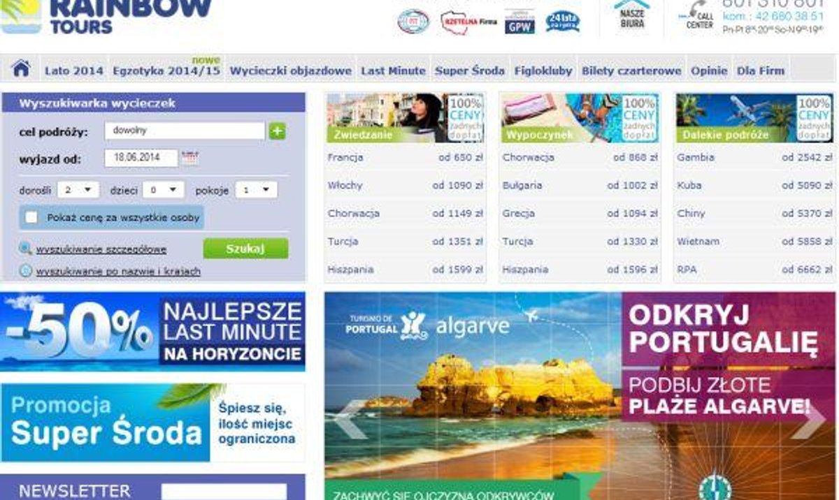 Obroty Rainbow Tours w górę - rp.pl