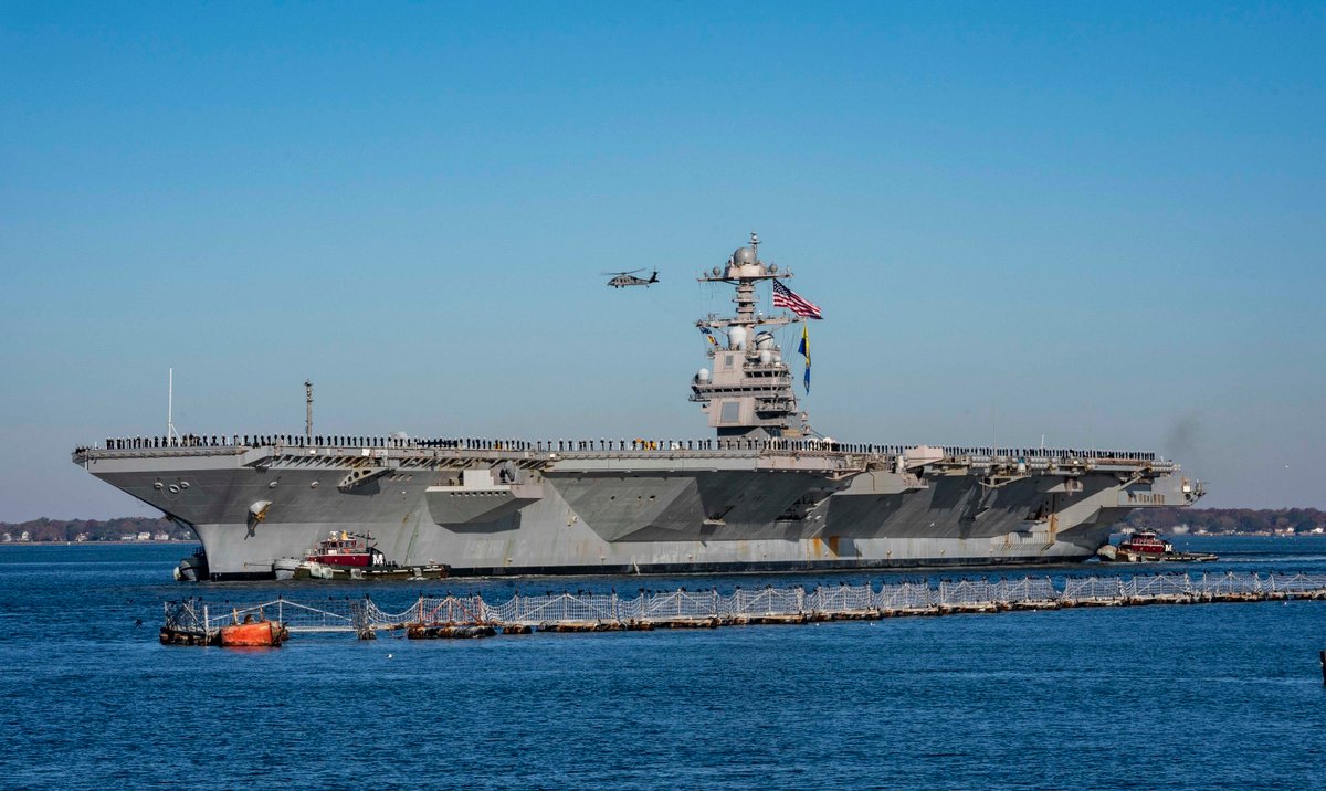 Lotniskowiec USS Gerald R. Ford zakończył pierwszy rejs operacyjny - rp.pl