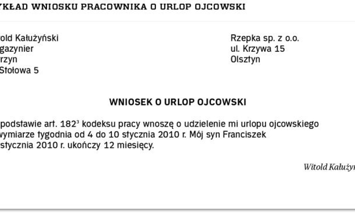 Od nowego roku tatuś pójdzie na urlop ojcowski - rp.pl